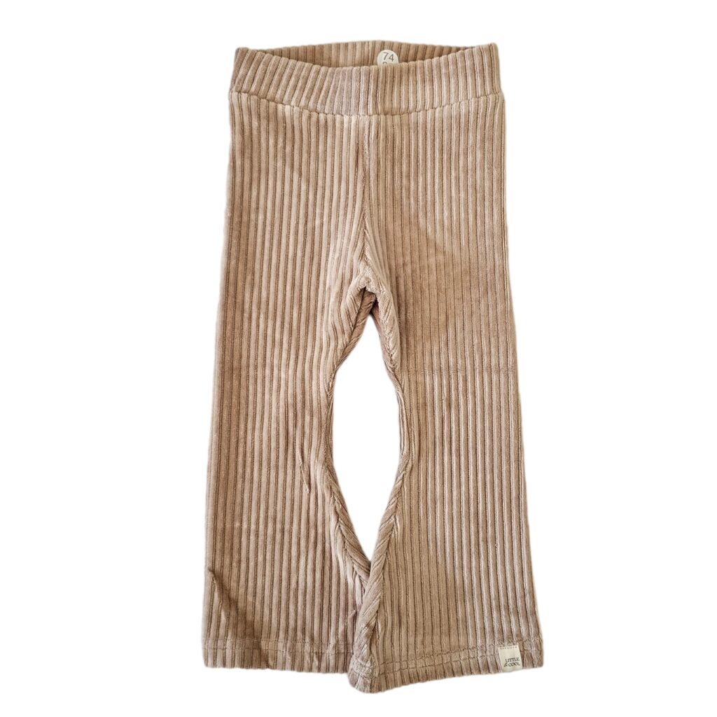Flared - Rib Velours Taupe - Little and Cool