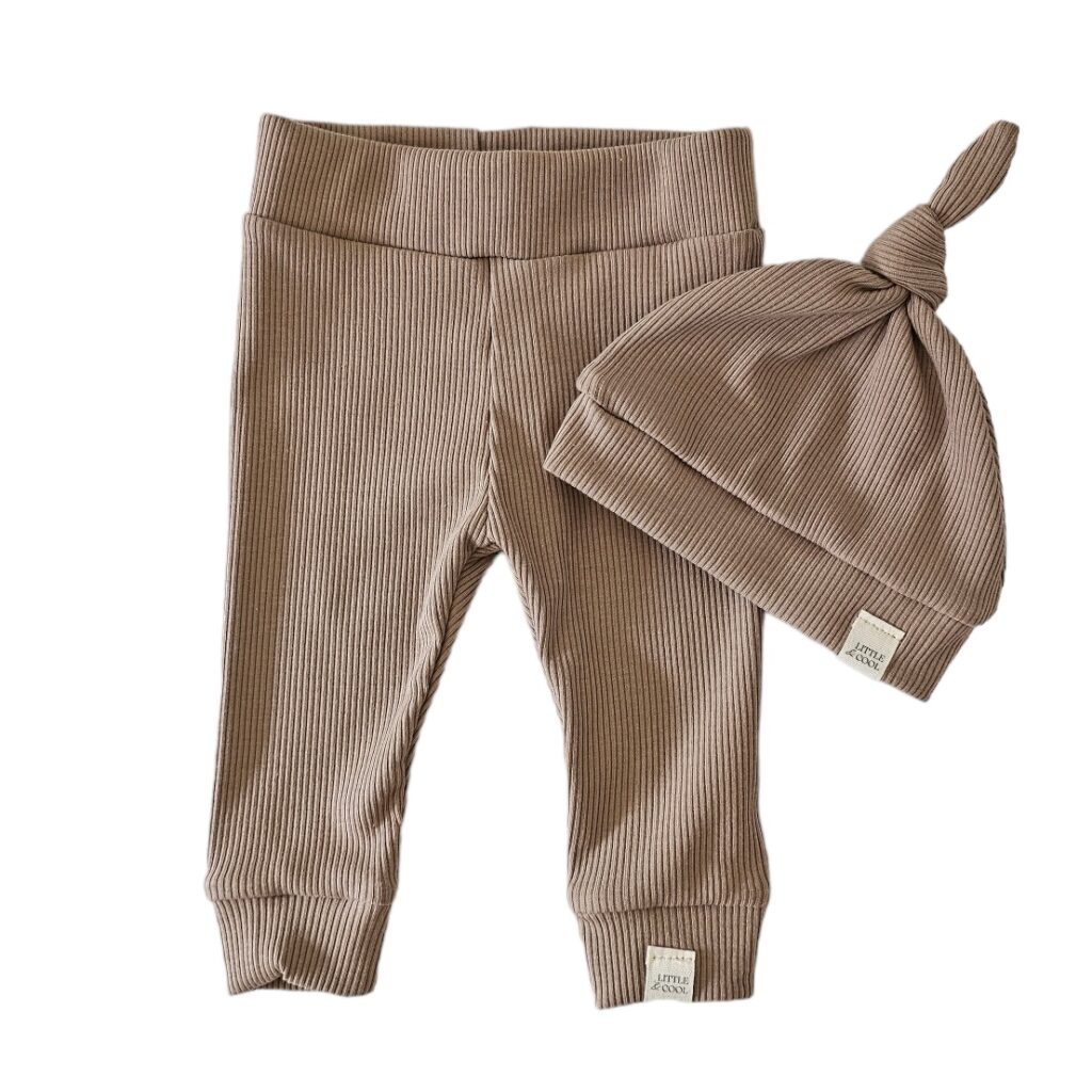 Newborn set - Rib Dark beige - Little and Cool